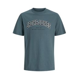 Jack & Jones PlusSize Herren T-Shirt "JJECALEB VARSITY TEE SS O-NECK NOOS PLS", grau, Basic, Gr. XXXL, JACK & JONES PLUSSIZE, bedruckt, Jersey, Obermaterial: 100%