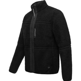 Ragwear Herren Pl&uuml;schjacke "Noory", schwarz, Gr. 4XL, Pl&uuml;sch, Material: 100% Polyester, Jacken, Herren Basic Teddy-Fleece Jacke