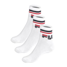 Fila Damen Kurzsocken, Gr. 39wei&szlig;, Baumwollmischung, Socken