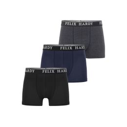 FELIX HARDY Damen Boxershorts "3er-Pack Boxershorts"schwarz, navy, dunkelgrau, Gr. M, 97% Baumwolle, 3% Elasthan, Unterhosen