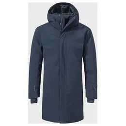 Sch&ouml;ffel Parka SCH&Ouml;FFEL "Urban Ins Coat Style Gregale MNS", Herren, Gr. 58, blau (8820, blau), Oberstoff : 100% Polyester (Membran: Polyurethan) Futter : 100% Polyester Wattierung : 100% Polyester, regular fit, hoch geschlossener Ausschnitt, Jacken Parka