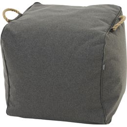 Sitzhocker siena GARDEN, B:46cm H:48cm T:46cmcharcoal, grau, Obermaterial: 100% Polyester, Outdoor, Hocker, "Integral", Meliert, Bezug aus 100%