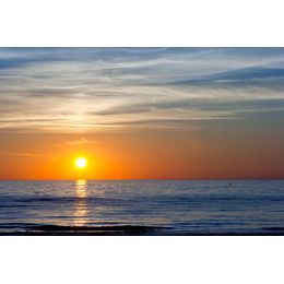 papermoon Fototapete "Sonnenuntergang an der Ostsee", B/L: 2m x 1,49m, Bahnen: 4 Stk., bunt, Wohnzimmer, Tapeten