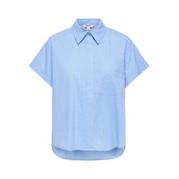 Only Bluse 'ONLKeri' Damen Gr&ouml;&szlig;e L hellblau / grau / wei&szlig;