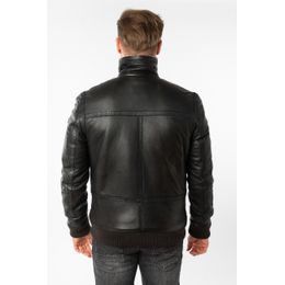 Mauritius Herren Lederjacke "MMFyol", schwarz, Gr. XXXL, Obermaterial: 100% Schafsleder. Besatz: 100% Polyester. Futter: 100% Baumwolle. &Auml;rmelfutter: