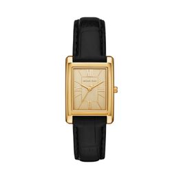 Michael Kors Damen Quarzuhr "ESSEX"schwarz, goldfarben, Armbanduhren, Armbanduhr, Damenuhr, Lederarmband, analog