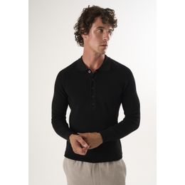 FELIX HARDY Herren Polokragenpullover "Pullover mit Rollkragen und Kn&ouml;pfen"schwarz, Gr. M, 100% Baumwolle, Pullover