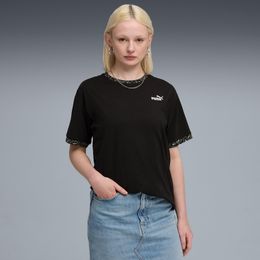Puma Damen T-Shirt "ESS GRAPHIC ANIMAL RELAXED TEE", schwarz, Gr. L, unifarben, Jersey, Obermaterial: 100% Baumwolle, Shirts, normale Schnittform,