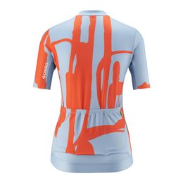 Gonso Damen Radtrikot "Road Jersey Print W"mehrfarbig, Gr. 38, 86% Polyester, 14% Elasthan, Trikots, Damen Fahrradtrikot, modernes Trikot mit