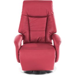 Sit & More TV-Sessel SIT & MORE, B:74cm H:113cm T:77cm, rot, Luxus-Kunstleder;NaturLEDER (echtes Rindsleder);Luxus-Microfaser (100% Polyester);Liegefl&auml;che