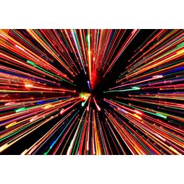 papermoon Fototapete "Abstrakte streifende Lichter", B/L: 2m x 1,5m, Rollen: 1, bunt, Wohnzimmer, Tapeten