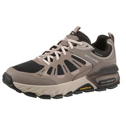 Skechers Herren Outdoorschuh "MAX PROTECT", Gr. 41, schwarz, Leder, Textil, Schuhe, Trekkingschuh mit rutschhemmender Goodyear Laufsohle
