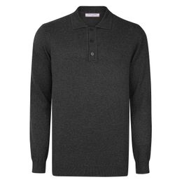 FELIX HARDY Herren Polokragenpullover "Pullover mit Polo-Kragen"anthrazit, Gr. M, 100% Baumwolle, Pullover
