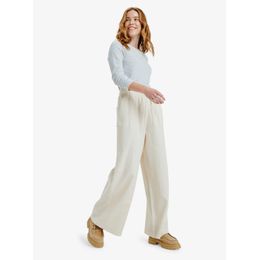 Roxy Damen Strandhose "LEKEITIO BREAK MID PANT"parchment, Gr. XL, Web, Obermaterial: 55% Leinen, 45% Viskose, Hosen, mit Eingrifftaschen,