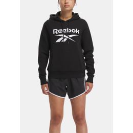 Reebok Damen Kapuzensweatshirt, schwarz, Gr. S, Obermaterial: 70% Baumwolle, 30% Polyester, Sweatshirts