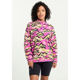 Jack Wolfskin Damen Strickfleece-Pullover "PAW ERA 100 PRINT HZ W", pink, Gr. XXL, Obermaterial: 100% Polyester, Pullover, mit hohem Kragen