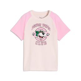 Puma M&auml;dchen T-Shirt "SUPER GRAPHIC TEE PS", rosa, Gr. 104, bedruckt, Jersey, Obermaterial: 100% Baumwolle, Shirts, Regular Fit, Kurzarm,