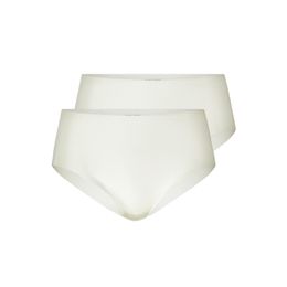 Calida Damen Slip "Slip Natural Skin Midi Slip 2P 2er Pack", Gr. 36, wei&szlig;, Obermaterial: 83% Modal CMD. 17% Elasthan EL., Unterhosen
