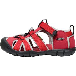Keen Jungen Sandale "SEACAMP II CNX", Gr. 34ribbon rot, alloy, Synthetik, Schuhe