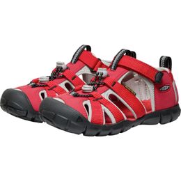 Keen Jungen Sandale "SEACAMP II CNX", Gr. 35, rot, Synthetik, Schuhe