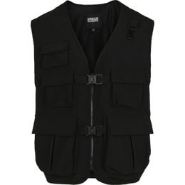Urban Classics Herren Jerseyweste "Urban Classics Herren Tactical Vest"schwarz, Gr. XL, 100% Polyamid, Westen