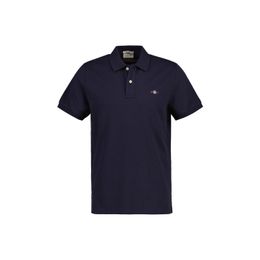 Gant Herren Poloshirt "Poloshirt Regular Shield Pique Polo 1er Pack", blau, Gr. L, Obermaterial: 100% Baumwolle CO., Shirts