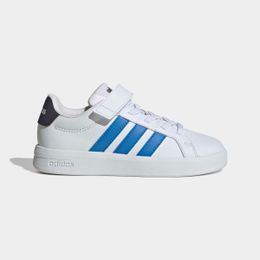 M&auml;dchen Sneaker "GRAND COURT 3.0 F&Uuml;R KINDER", adidas Sportswear, Gr. 33, blau, Synthetik, Textil, Schuhe, mit Klettverschluss, f&uuml;r Kinder