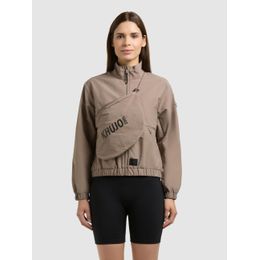 Khujo Damen Blouson "LEITZI WITH BAG", beige, Gr. XL, Crinkleoptik, Web, 100% Nylon, Jacken