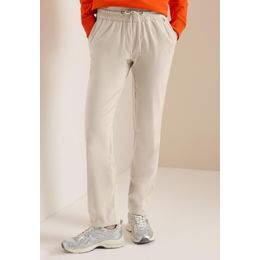 Cecil Damen Stoffhose, beige, Gr. XXL, unifarben, Web, 66% Baumwolle, 30% Polyester, 4% Elasthan, Hosen, Middle Waist