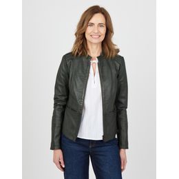 JCC Damen Lederjacke "Era", gr&uuml;n, Gr. 40, Obermaterial: 100% Lammnappa. Futter: 100% Polyester, Jacken
