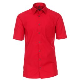 Casamoda Herren Businesshemd "Casamoda Businesshemd Kurzarm uni", rot, Gr. 39, unifarben, 100% Baumwolle, Hemden