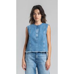 JOOP! JOOP Damen Jeansbluse "Ute", blau, Gr. S, Denim/Jeans, Obermaterial: 100% Baumwolle, Blusen