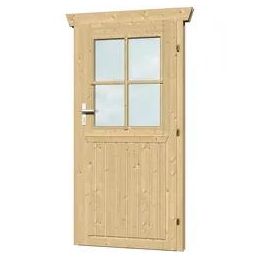 Skan Holz Gartenhaust&uuml;r SKANHOLZ "Einzelt&uuml;r", beige (natur), B:78,5cm H:179,5cm, Holzwerkstoff, T&uuml;ren, 78,5 x 179,5 cm, Anschlag rechts