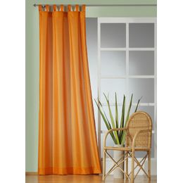 Gardine WIRTH, B:135cm H:245cm, orange, Polyester, Wohnzimmer, Gardinen, "Daria"