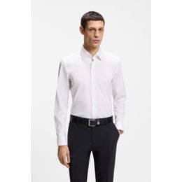 BOSS Herren Businesshemd "Hank", wei&szlig;, Gr. 45, unifarben, Popeline, Obermaterial: 96% Baumwolle, 4% Elasthan, Hemden, Kentkragen, Slim-Fit,