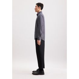 Seidensticker Herren Businesshemd "Schwarze Rose"grau, Gr. 41, Hahnentrittmuster, 100% Baumwolle, Hemden, Slim 1/1 Kentkragen Pepita