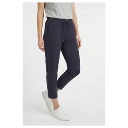 7/8-Hose KjBRAND "Susie XS", Damen, Gr. 54, N-Gr, blau (marine), Web, Obermaterial: 75% Polyamid, 25% Elasthan, unifarben, schmal 7/8-L&auml;nge, Hosen 7/8-Hose, in gro&szlig;en Gr&ouml;&szlig;en, mit Bindeband