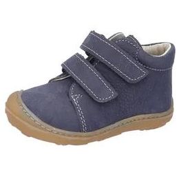 Lauflernschuh Pepino BY RICOSTA "CHRISY W WMS: Weit", Baby, Gr. 26, blau (see, navy), Leder, Schuhe Lauflernschuh, Klettschuh, herausnehmb. Innensohle, Gr&ouml;&szlig;enschablone zum Download