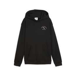Puma M&auml;dchen Kapuzensweatshirt "CLASS RELAXED HOODIE TR G", schwarz, Gr. 128, unifarben, Sweatware, Obermaterial: 68% Baumwolle, 32% Polyester,