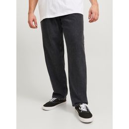 Jack & Jones PlusSize Herren Relax-fit-Jeans "JJICHRIS JJORIGINAL SQ 7", schwarz, Gr. 42, JACK & JONES PLUSSIZE, unifarben, Denim/Jeans, Obermaterial: 100% Baumwolle,