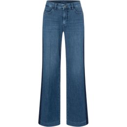 MAC Damen Weite Jeans "PURE galloon", blau, Gr. 38, unifarben, Denim/Jeans, Obermaterial: 98% Baumwolle, 2% Elasthan, Jeans, im Five-Pocket Style