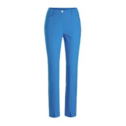 GOLDNER Damen Stoffhose "Elegante Hose LOUISA mit Formbund", blau, Gr. 40, Obermaterial: 66% Viskose CV. 31% Polyamid PA. 3% Elasthan EL., Hosen