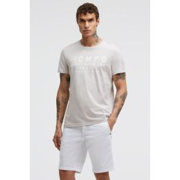 Rundhalsshirt CMPD, Jungen, Gr. 4XL, french grau, Single Jersey, Material: 100% Baumwolle, bedruckt, regular fit normal, Rundhals, eingesetzt gerader Abschluss, Shirts Rundhalsshirt, aus Baumwolle