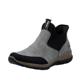 Rieker Damen Slip-On Sneaker "Ready2GO", Gr. 42, grau, Nubuklederimitat, Textil, Schuhe, Boots, Schlupfschuh, Casual-Sneaker mit MemoSoft-Ausstattung