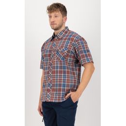 DEPROC Active Herren Outdoorhemd "COPPER II NEW Men"braun, navy, Gr. M, Web, 100% Polyester, Hemden, auch in Gro&szlig;en Gr&ouml;&szlig;en erh&auml;ltlich