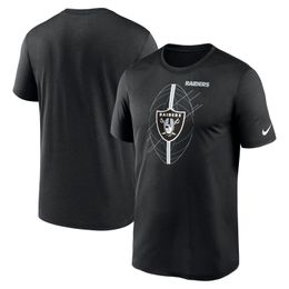 Nike Damen T-Shirt "Nike T-Shirt Las Vegas Raiders Nike Legend Icon", schwarz, Gr. S, 100% Polyester, Shirts