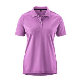 Gonso Damen Radtrikot "Essential Poloshirt W"dunkelrosa, Gr. 44, 100% Polyester, Trikots, Damen Radshirt, Polo-Shirt mit Spitzkragen, mit R&uuml;ckentasche