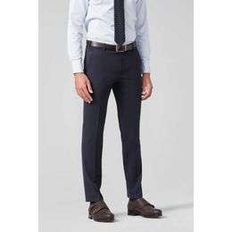 MEYER Herren Chinos "Bonn", blau, Gr. 94, unifarben, 52% Polyester, 43% Wolle, 5% Elasthan, Hosen, mit Stretch-Dehnbund