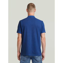 G-Star Raw G-STAR Herren Poloshirt "Dunda Overdyed Slim Poloshirt", blau, Gr. S, Obermaterial: 95% Baumwolle, 5% Elasthan, Shirts