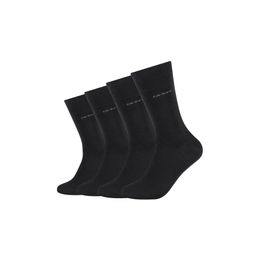 Camano M&auml;dchen Langsocken "ca-soft", Gr. 35, schwarz, Elasthan, Polyamid, Viskose, unifarben, Socken, verst&auml;rkte Ferse und Spitze